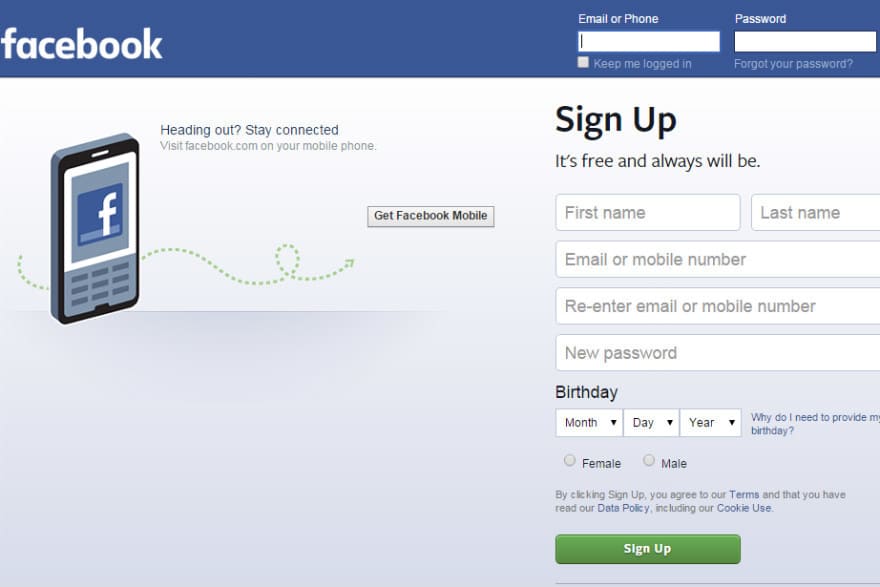 Welcome To Facebook Login Sign Up